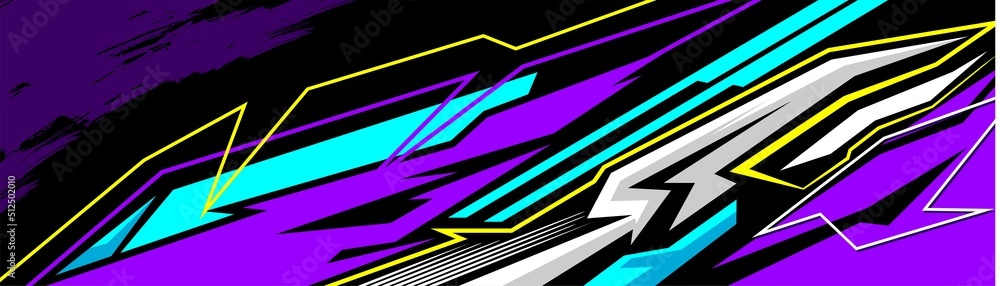 Car decal wrap design vector. Graphic abstract stripe racing background ...