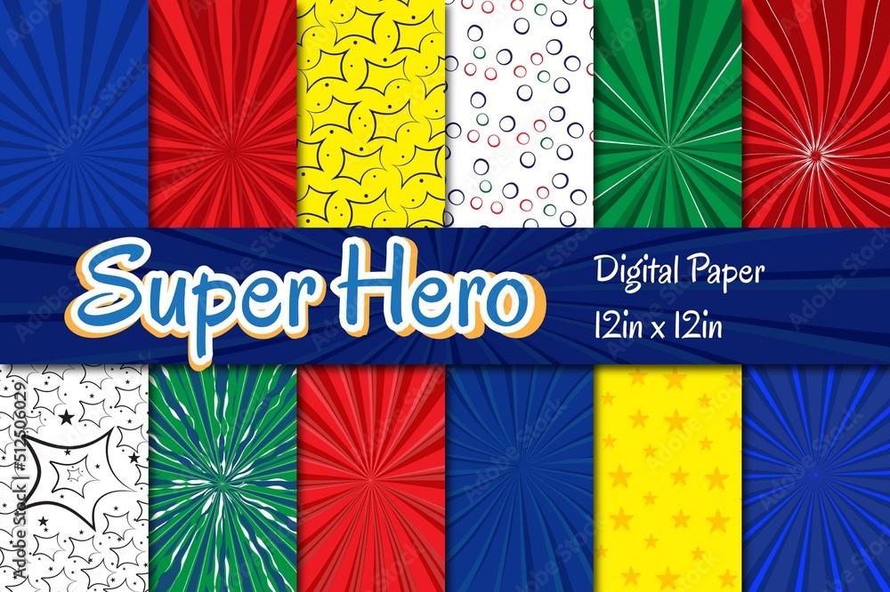 Superhero pattern, superhero background, pow comic, superhero comic ...