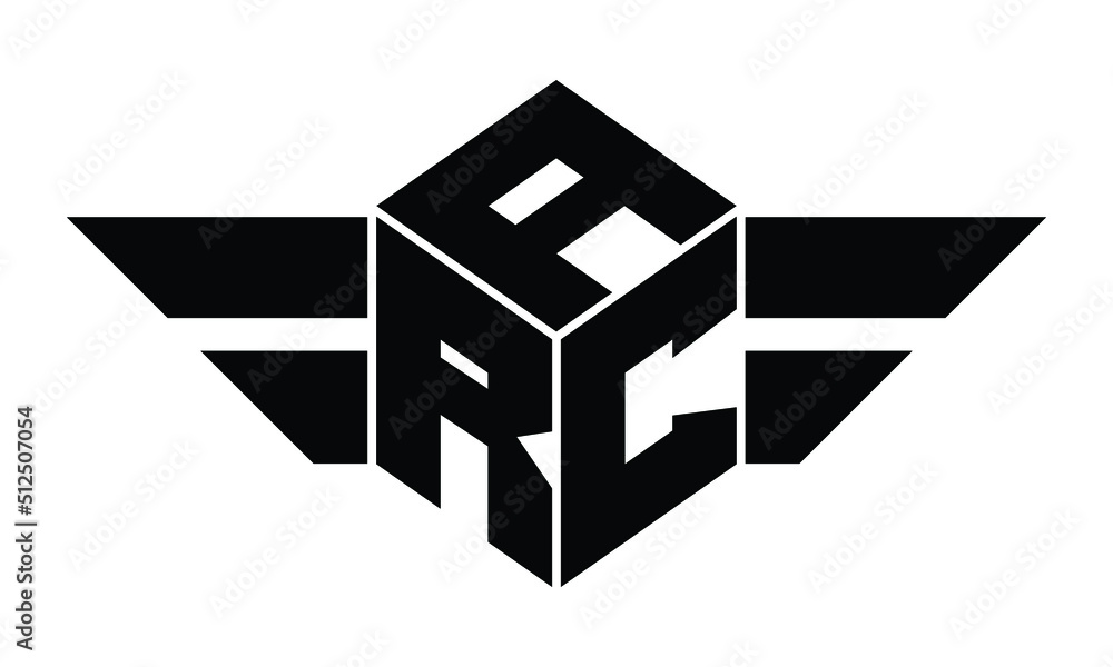 ARC three letter gaming logo in polygon cube shape logo design vector ...