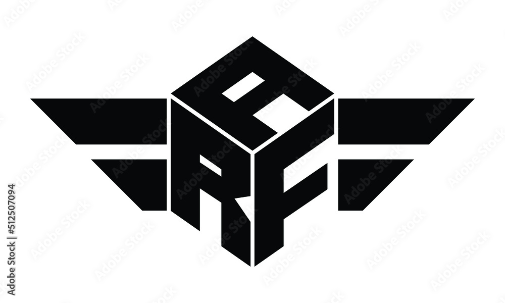 ARF three letter gaming logo in polygon cube shape logo design vector ...