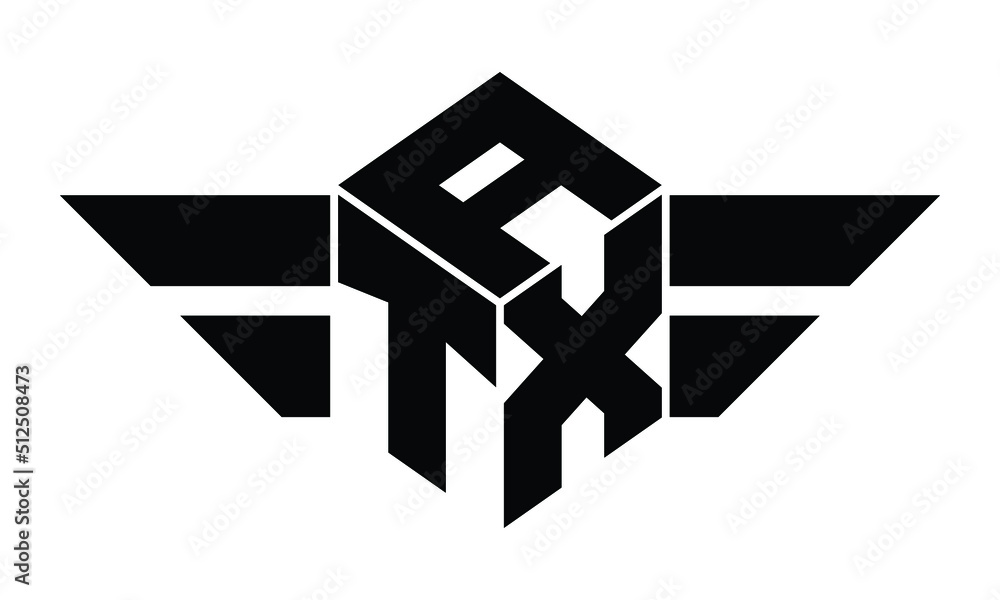 ATX three letter gaming logo in polygon cube shape logo design vector ...