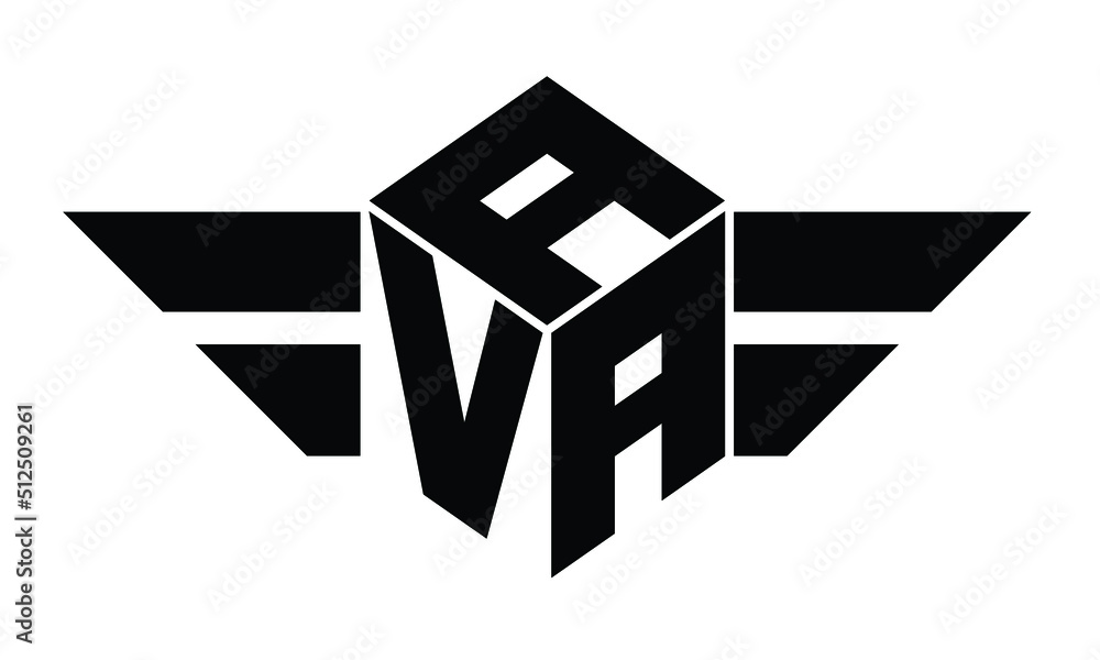 AVA three letter gaming logo in polygon cube shape logo design vector ...