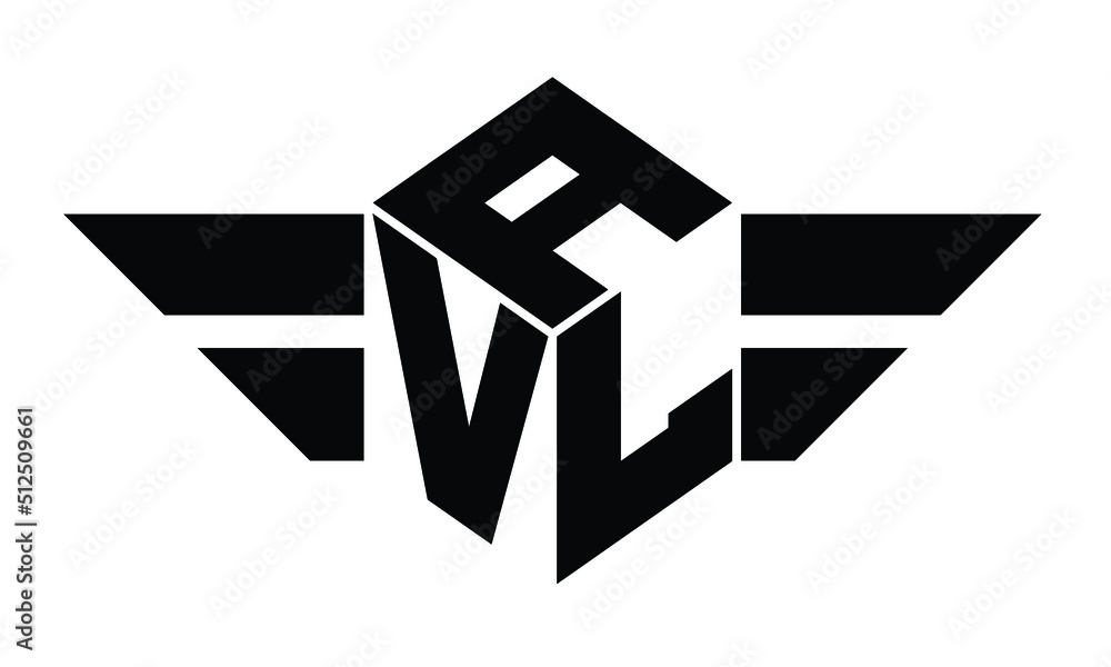 AVL three letter gaming logo in polygon cube shape logo design vector ...