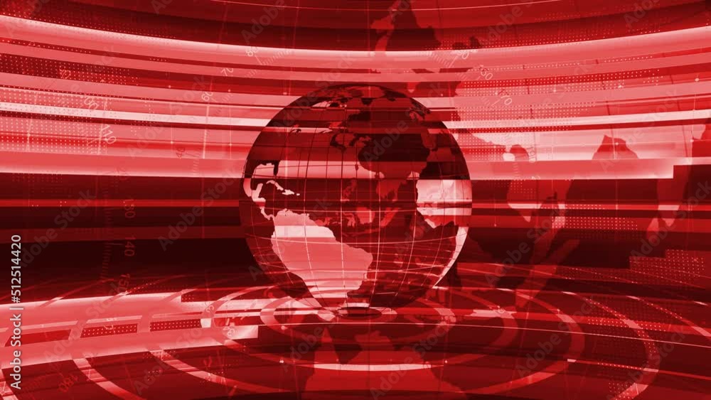 White red color international news background animation Stock Video ...