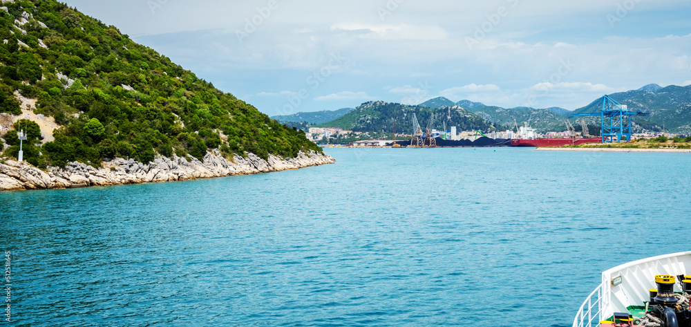 Entrance to the port of Ploce in Croatia Stock Photo | Adobe Stock
