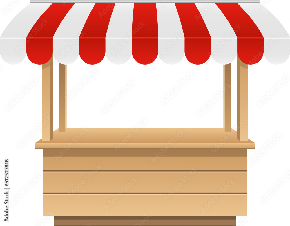 Empty market stall clipart design illustration Stock Vector | Adobe Stock