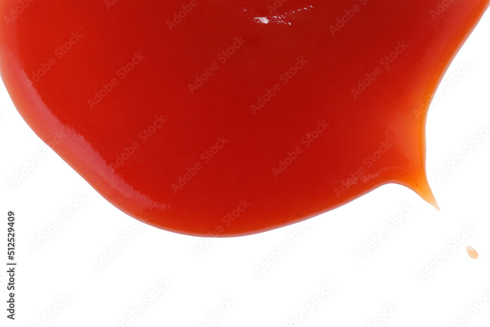 Red ketchup isolated on white background with clipping path. tomato ...