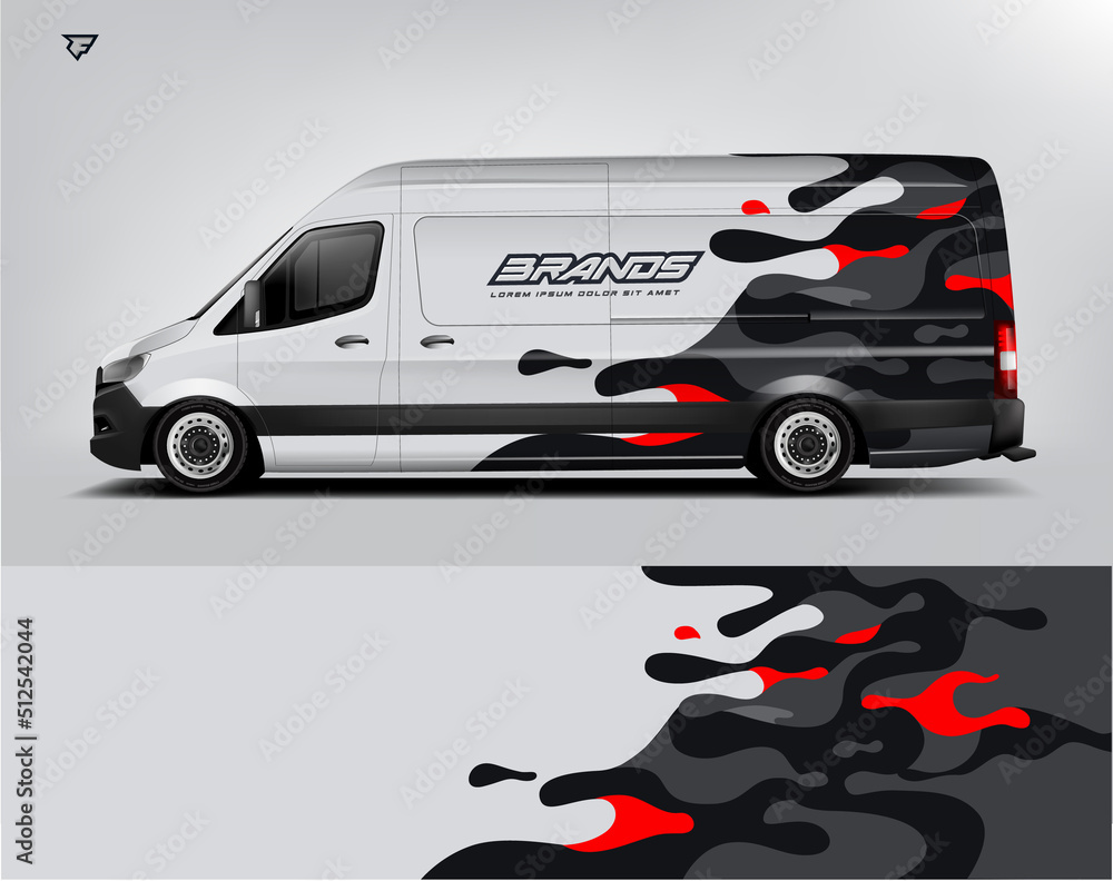 Van Wrap Car Design. Van Wrap Livery design. Ready print wrap design ...