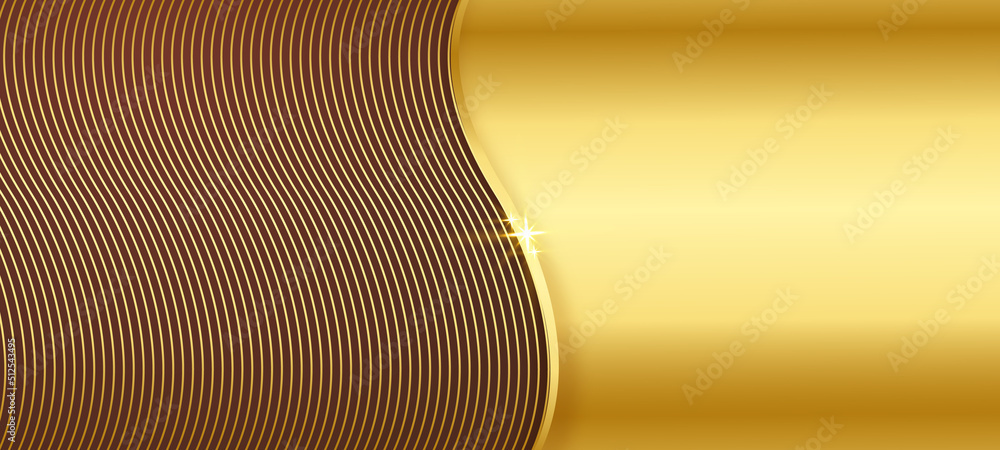 Modern white and gold abstract background. Abstract geometric shape ...