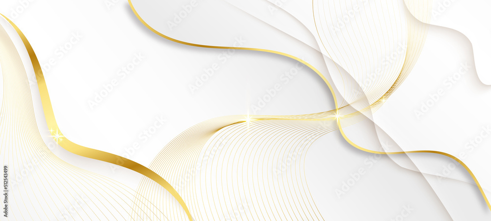 Modern white and gold abstract background. Abstract geometric shape ...