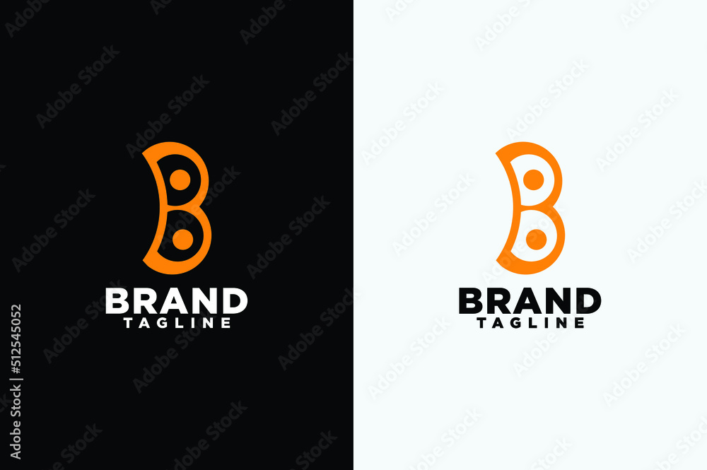 Letter B coffee beans logo design inspiration. Abstract letter B ...