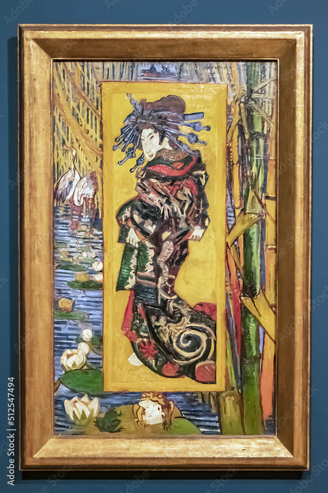 Interior of Van Gogh Museum in Amsterdam: collection of Vincent van ...