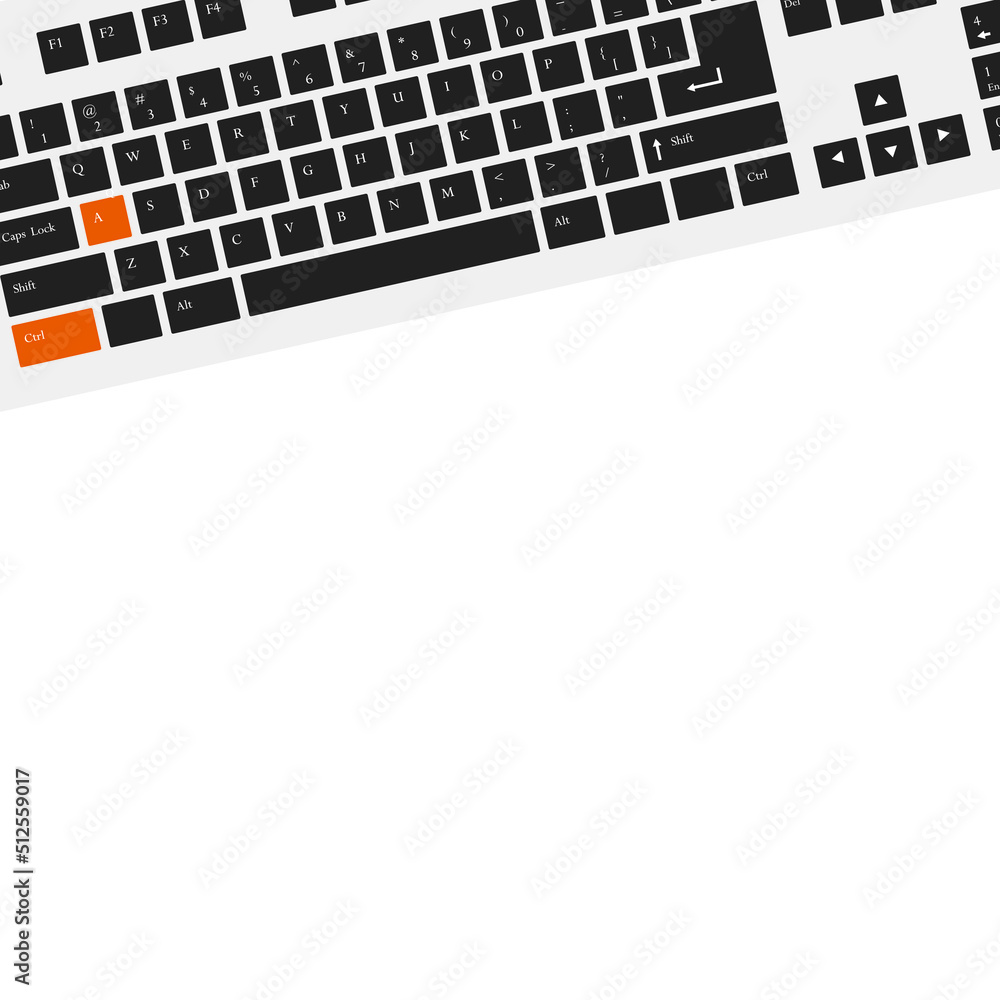 Ctrl And A Keyboard Shortcut Vector Illustration Select All Text Ctrl And A Keyboard Shortcut Vector Illustration Select All Text