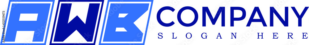 AWB three Letter Rectangle square rounded boxes shape symbol technology ...