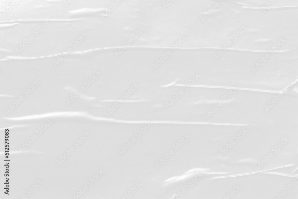 white crumpled and creased plastic poster texture background Stock ...