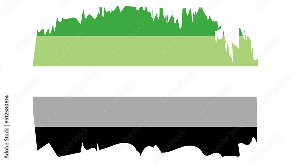 Aromantic Pride Flag illustration. LGBT community. Bright concept ...