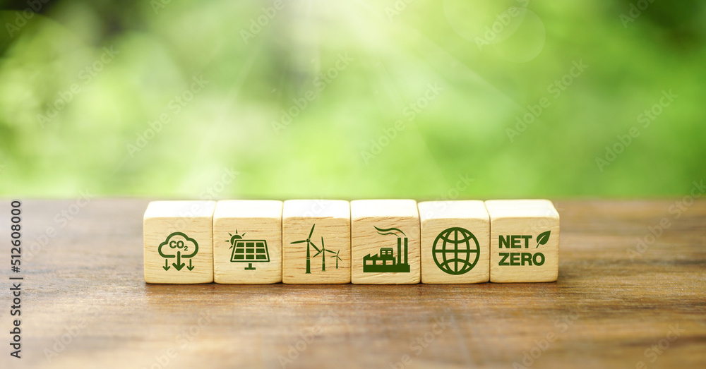 Net-zero emissions in 2050. Save earth and environment, and carbon ...