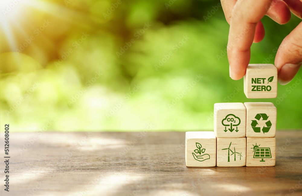 Net zero and carbon neutral concept. Net zero greenhouse gas emissions ...