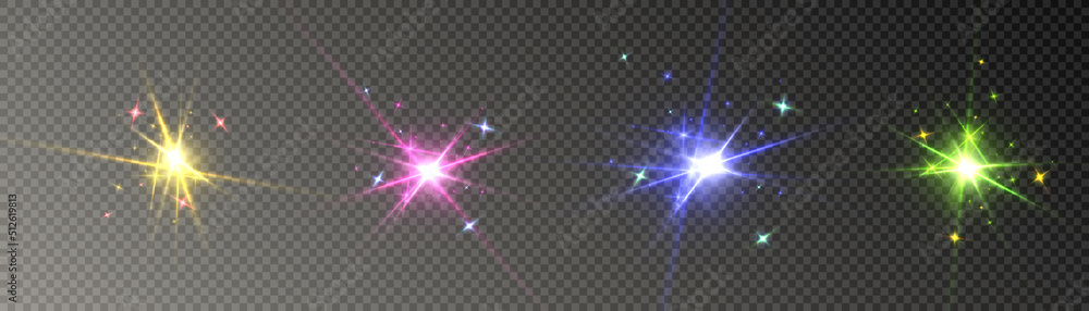 Light gold star png. Light sunlight. Light burst of bright light effect ...