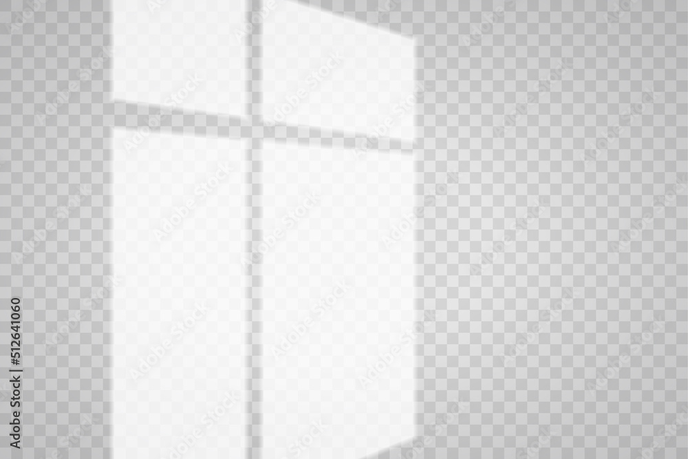 Overlay shadow effect. Transparent overlay window and blinds shadow ...
