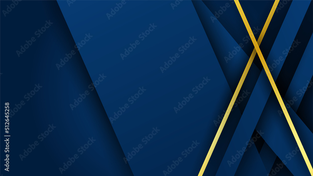 Abstract geometric pattern luxury dark blue with gold background Stock ...
