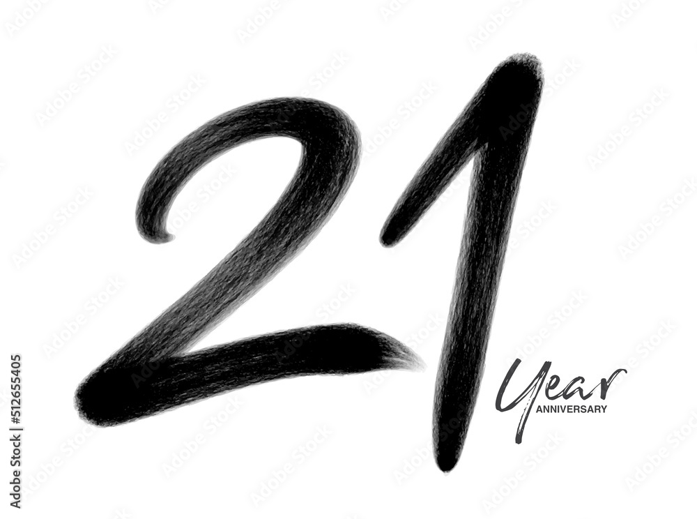 21 Years Anniversary Celebration Vector Template, 21 Years logo design ...
