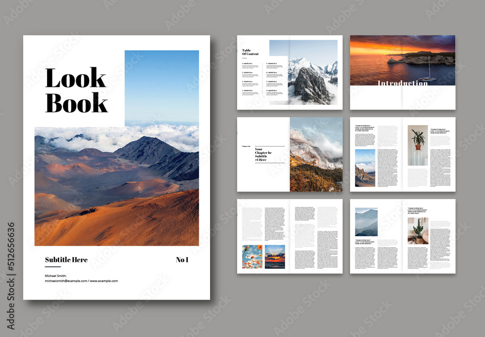 Book Layout Stock Template | Adobe Stock