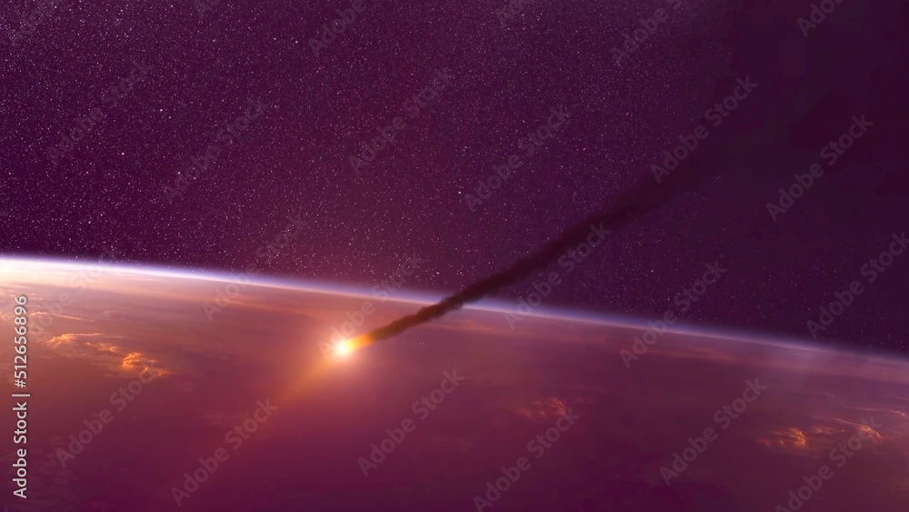 Foto de Global accident - collision of an asteroid with the Earth ...
