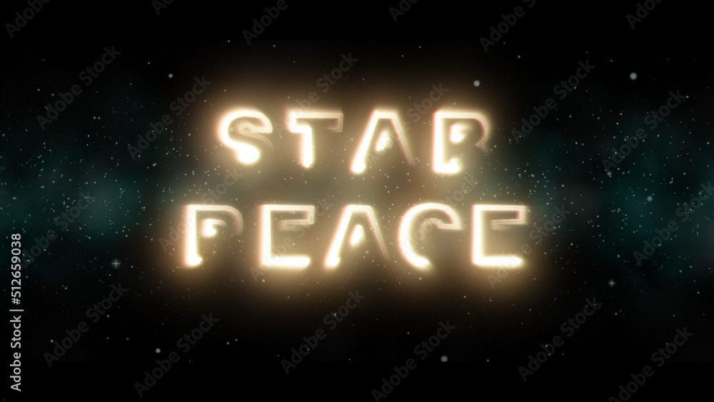 Star Peace Logo Crawling Text Full Frame Title Stock Template | Adobe Stock