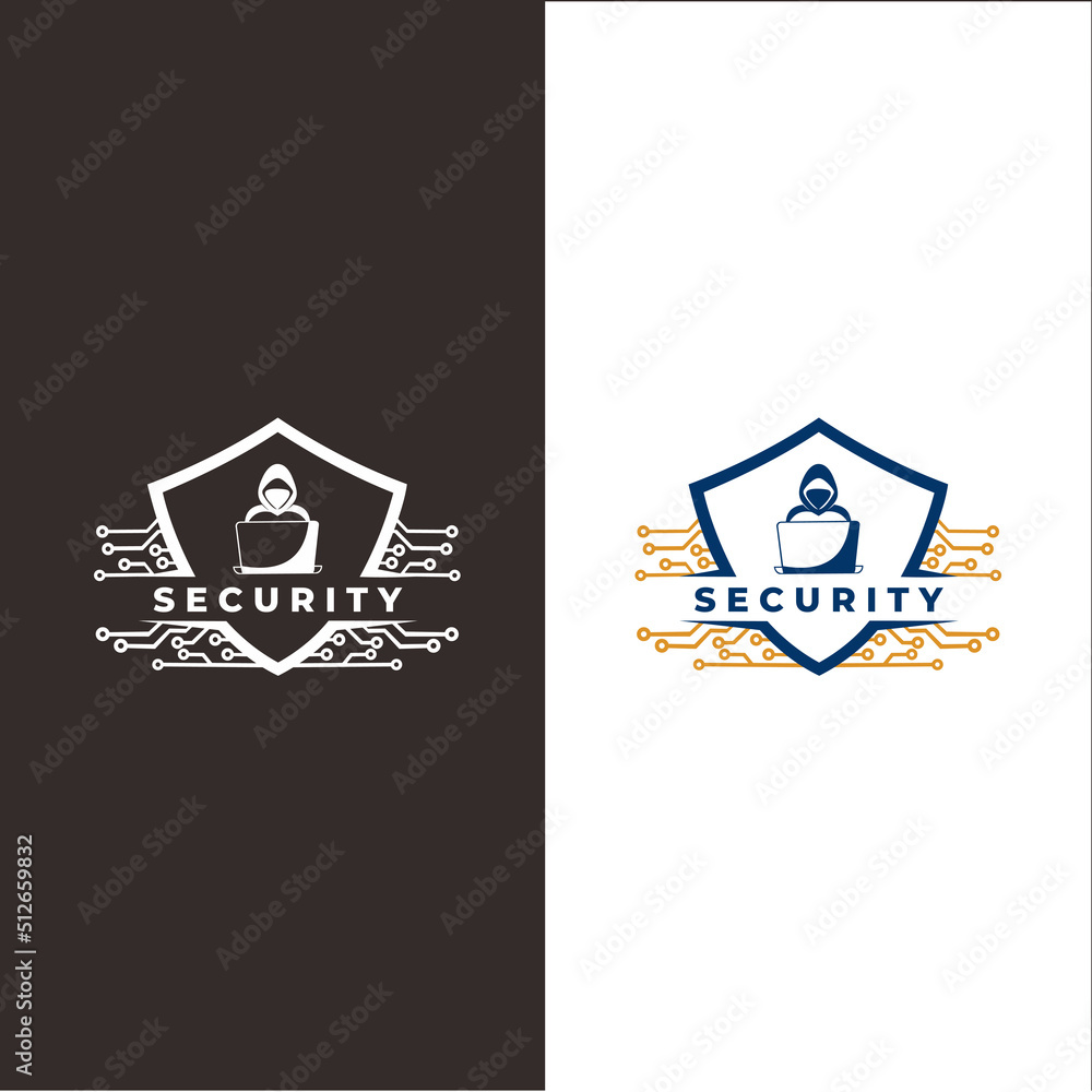 Hacker Icon, spy agent, Security shield. .Logo for buttons, websites ...