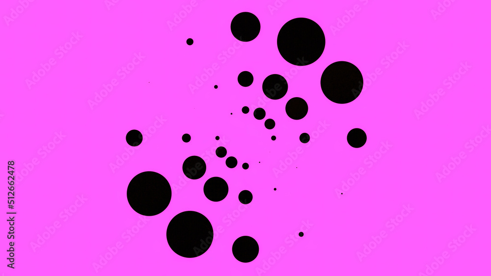 Animation with black pulsating dots in circle. Animation. Black dots in three rows pulsate in ...