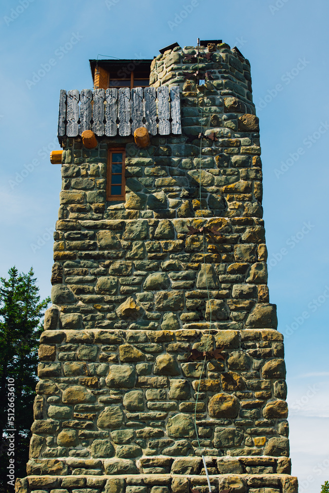Mt. Constitution observation tower, built by Civilian Conservation ...