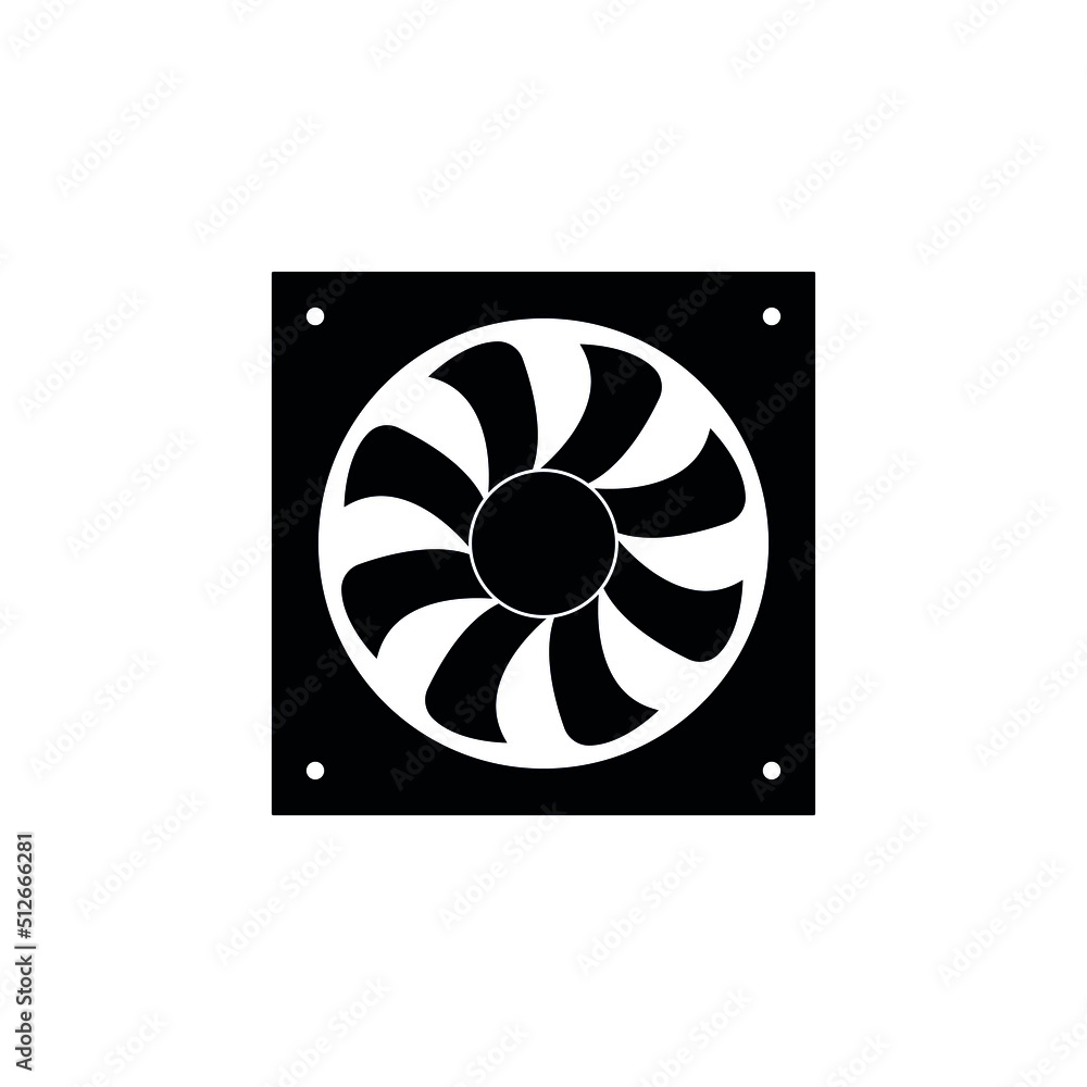 Exhaust fan icon. Ventilator symbol. Flat design style. Exhaust fan ...