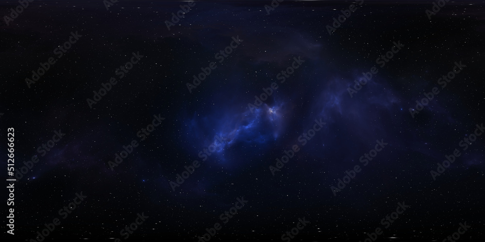 360 degree full sphere panoramic space background with starfield and ...