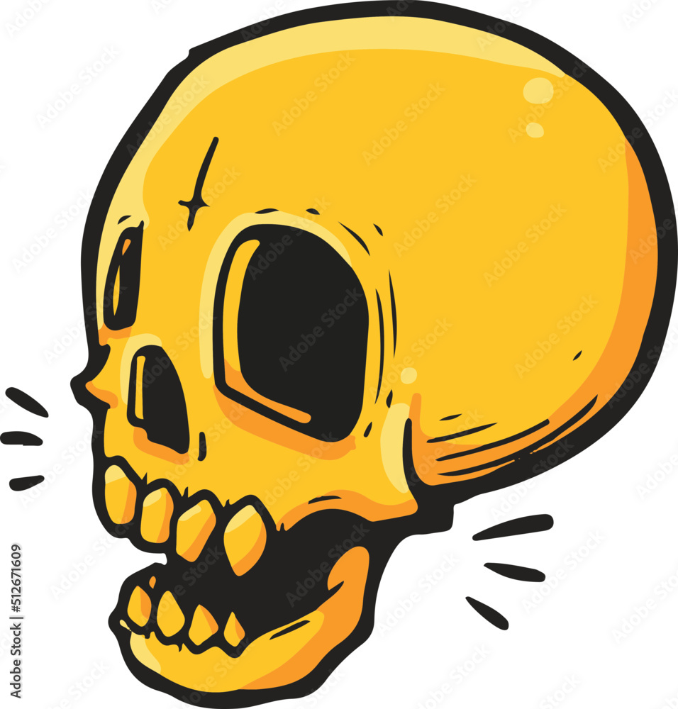 Golden Skull Illustrations Stock Vector | Adobe Stock