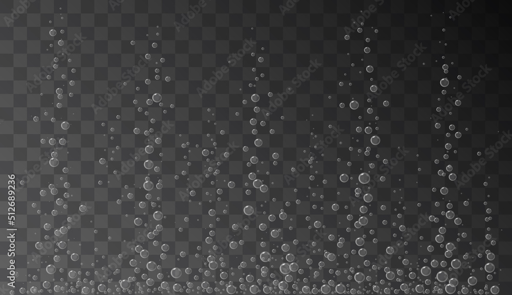 Bubble fizz water vector champagne soda sparkle underwater bubbles ...