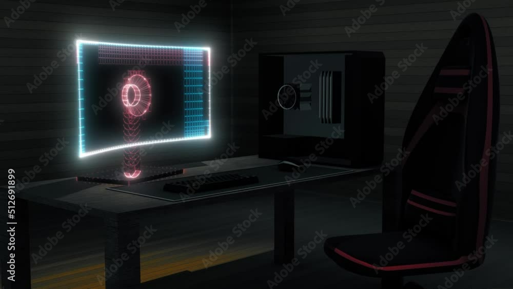 Pc Setup 4k. High quality 4k footage Stock ビデオ | Adobe Stock