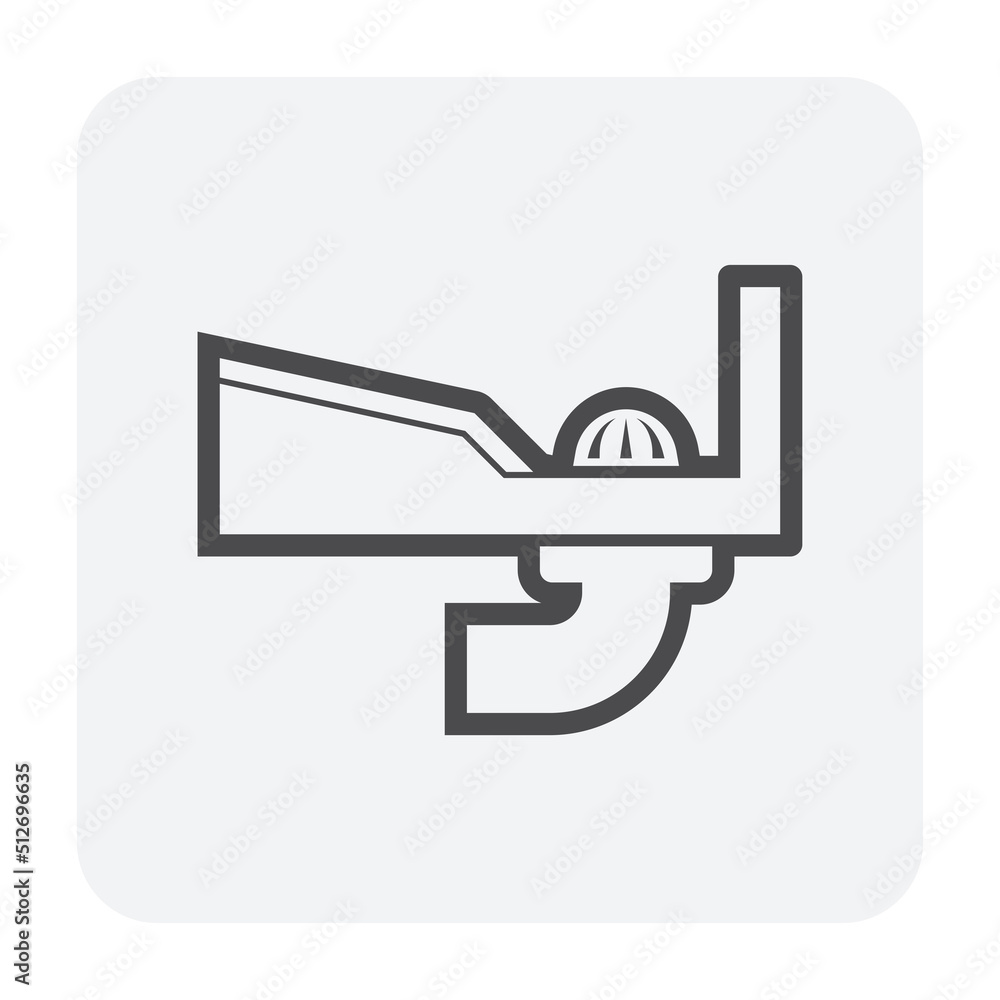 Vetor do Stock: Roof drain vector icon consist of bowl, extension pipe ...