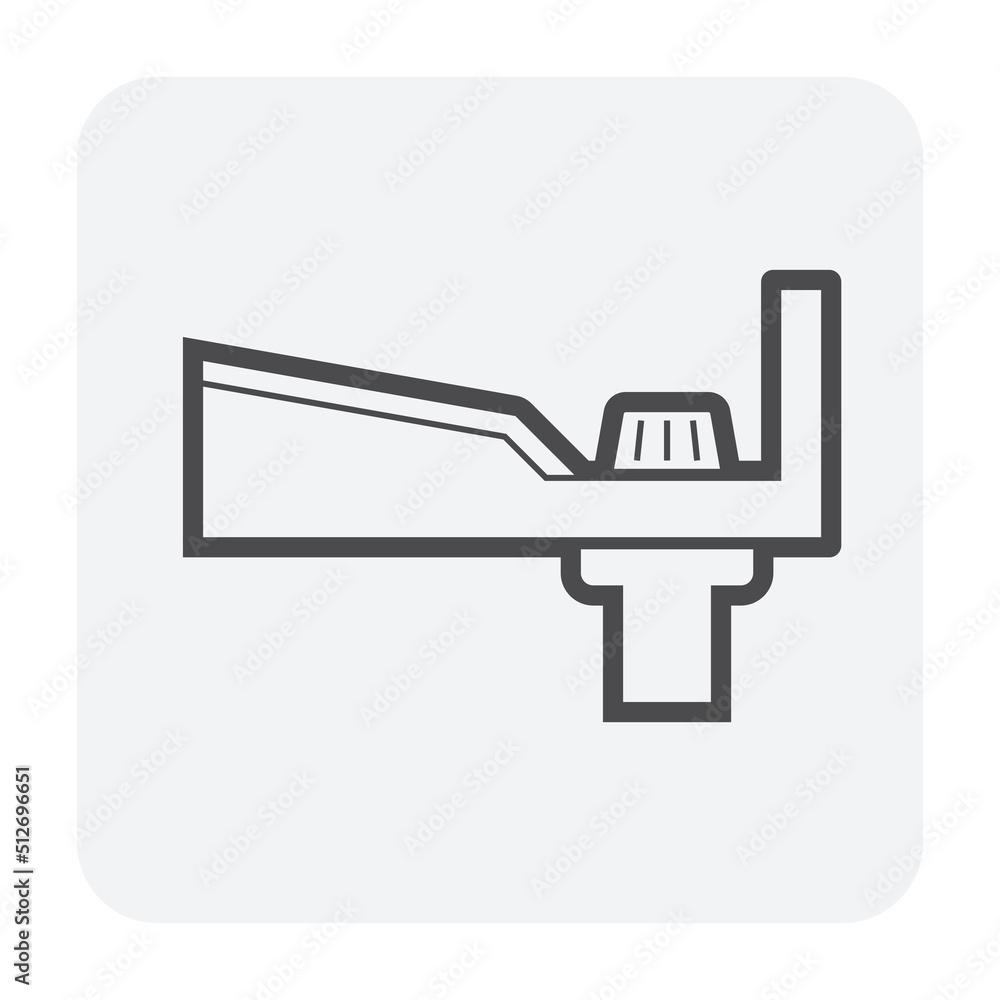 Roof drain vector icon consist of bowl, extension pipe, cover dome ...