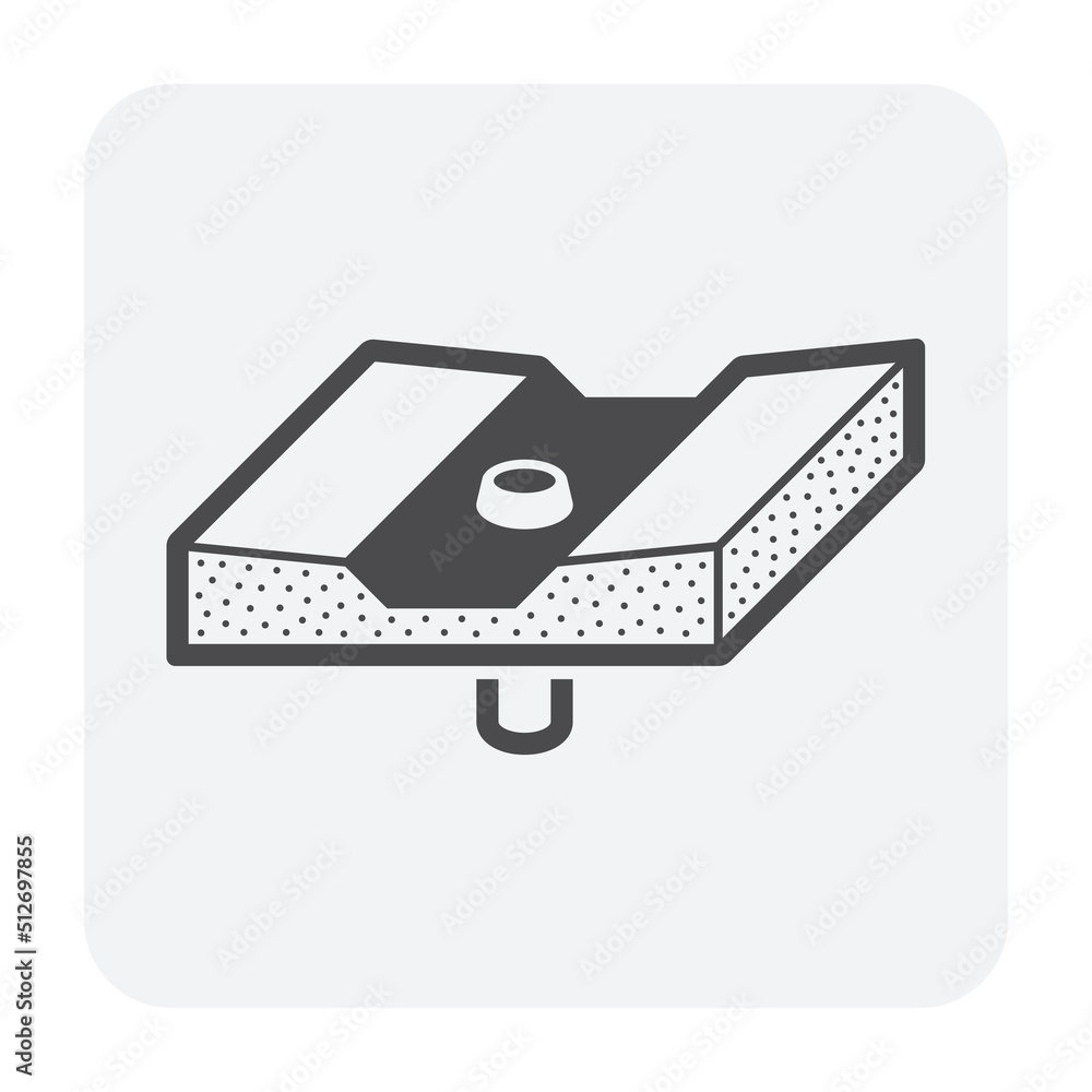 Roof drain vector icon consist of bowl, extension pipe, cover dome ...