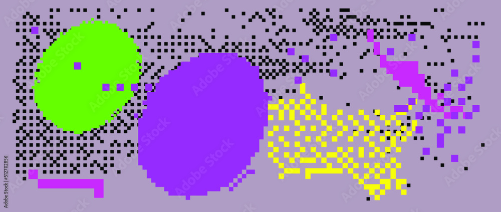 Pixel art illustration of a glitchy computer screen. Stock Vector ...