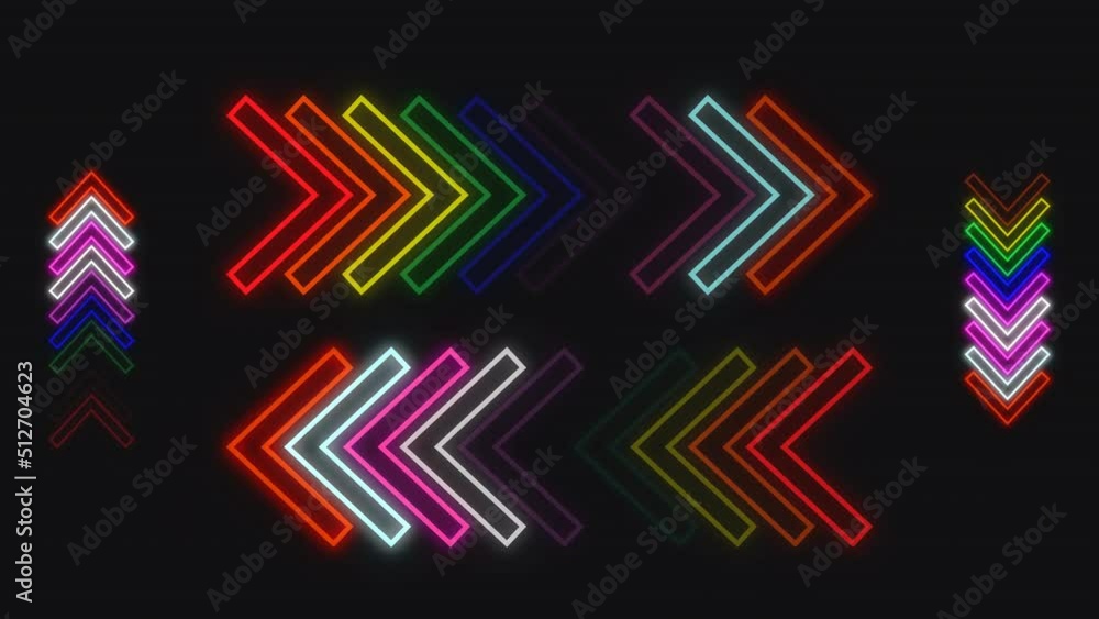 Pride flag colored loop arrow stroke trail or transition background in ...
