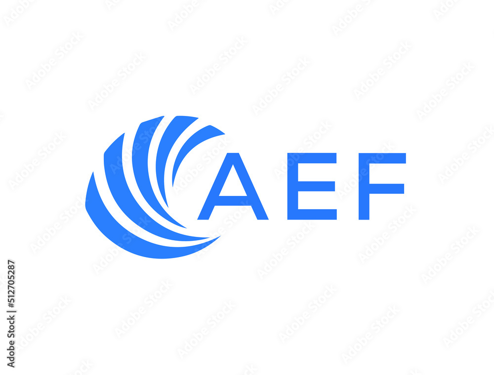 AEF Flat accounting logo design on white background. AEF creative ...