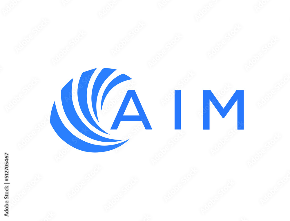 AIM Flat accounting logo design on white background. AIM creative ...