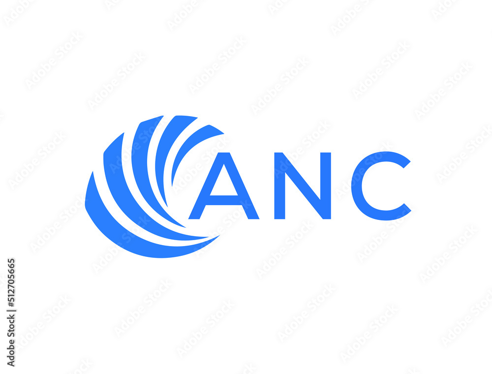 ANC Flat accounting logo design on white background. ANC creative ...