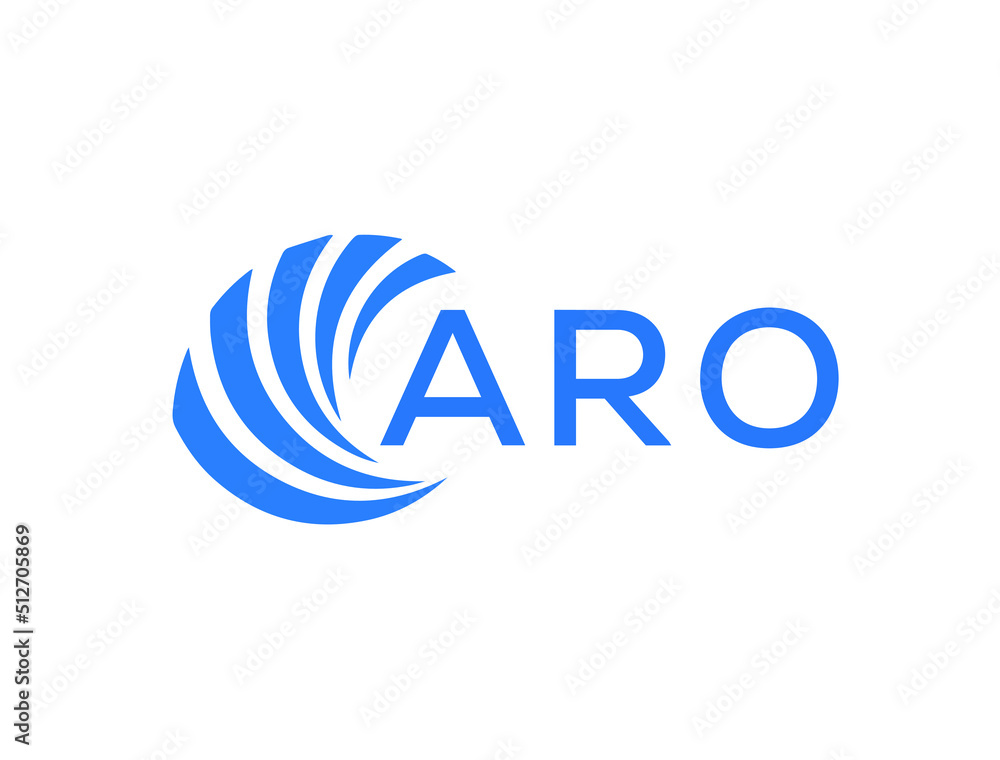 ARO Flat accounting logo design on white background. ARO creative ...