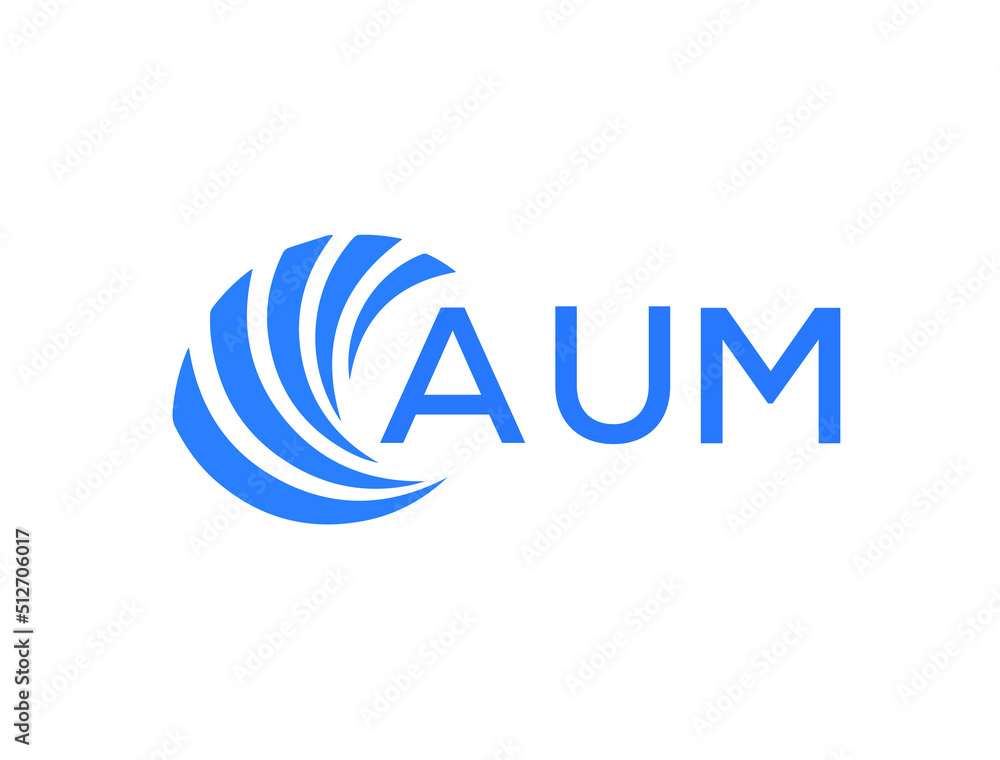 AUM Flat accounting logo design on white background. AUM creative ...