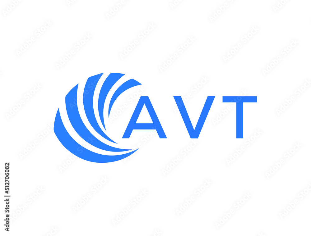 AVT Flat accounting logo design on white background. AVT creative ...