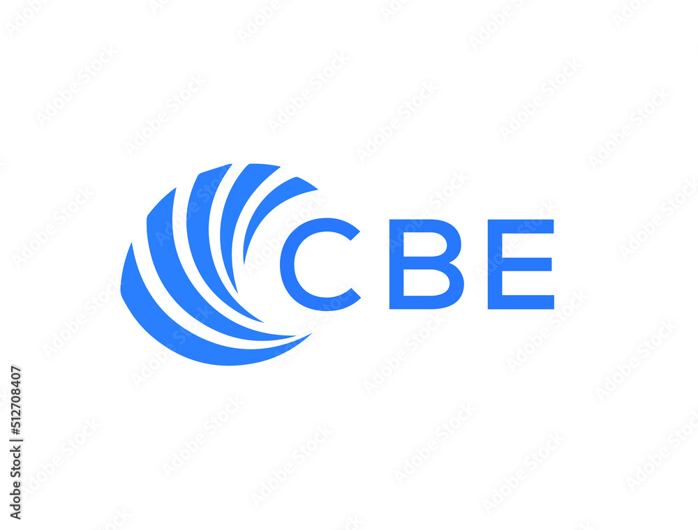 CBE Flat accounting logo design on white background. CBE creative ...