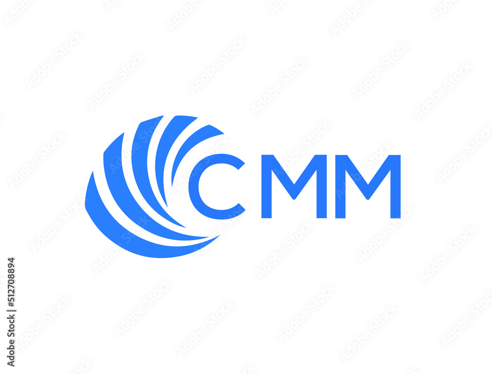 CMM Flat accounting logo design on white background. CMM creative ...